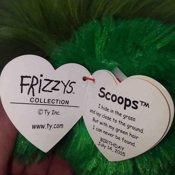 TY Frizzies | Toys | Ty Frizzys Collection Scoop Green Plush | Poshmark
